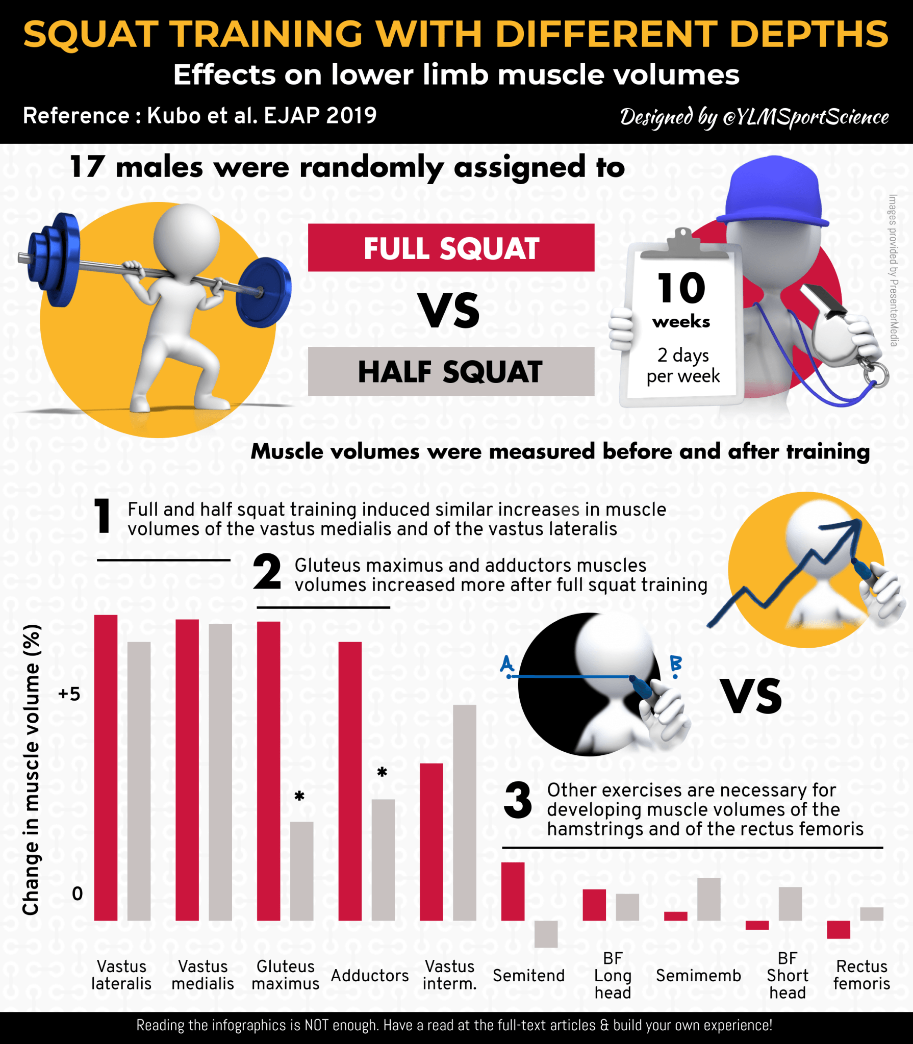 Squat training with different depths: Effects on lower limb muscle ...